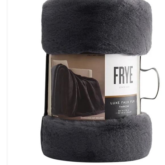 Frye | Bedding | Frye Luxe Faux Fur Throw Grey | Poshmark